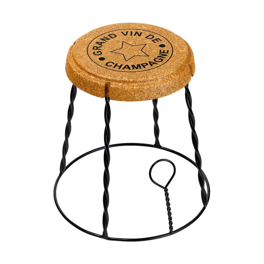 ‚XL Muselet Cork Side Table‘ Beistelltisch aus Kork in schwarz